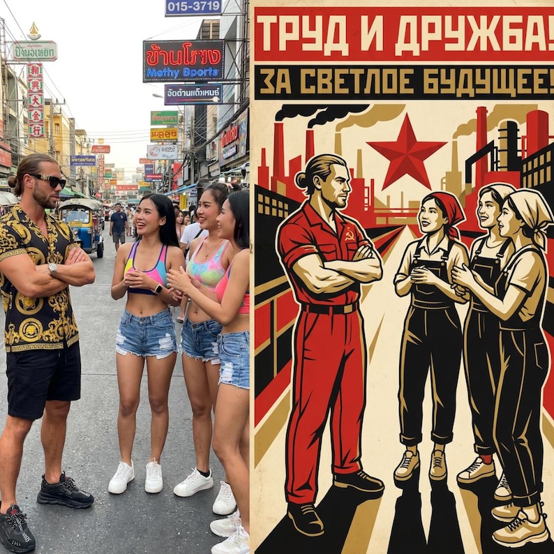 Custom Soviet Propaganda Poster From Photo | Personalized Communist ...