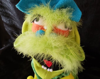 Toys & Games Toys Large 'Wizard' Sock Hand Puppet Blue Black and Yellow ...