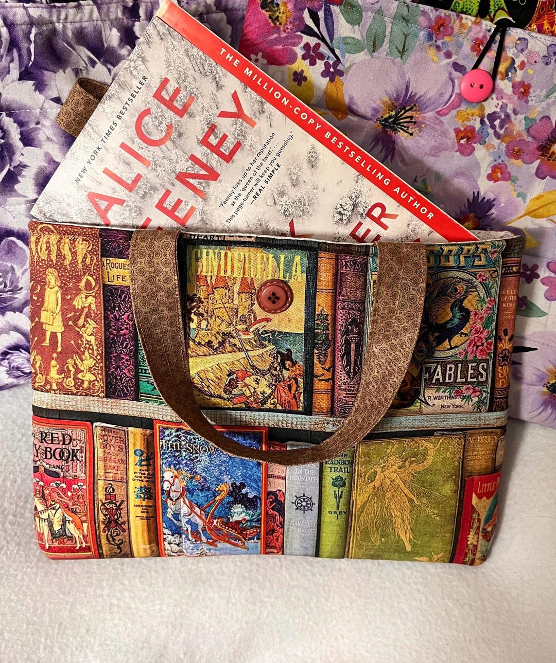 Quilted Book/e-reader Bag With Hand Straps - Etsy