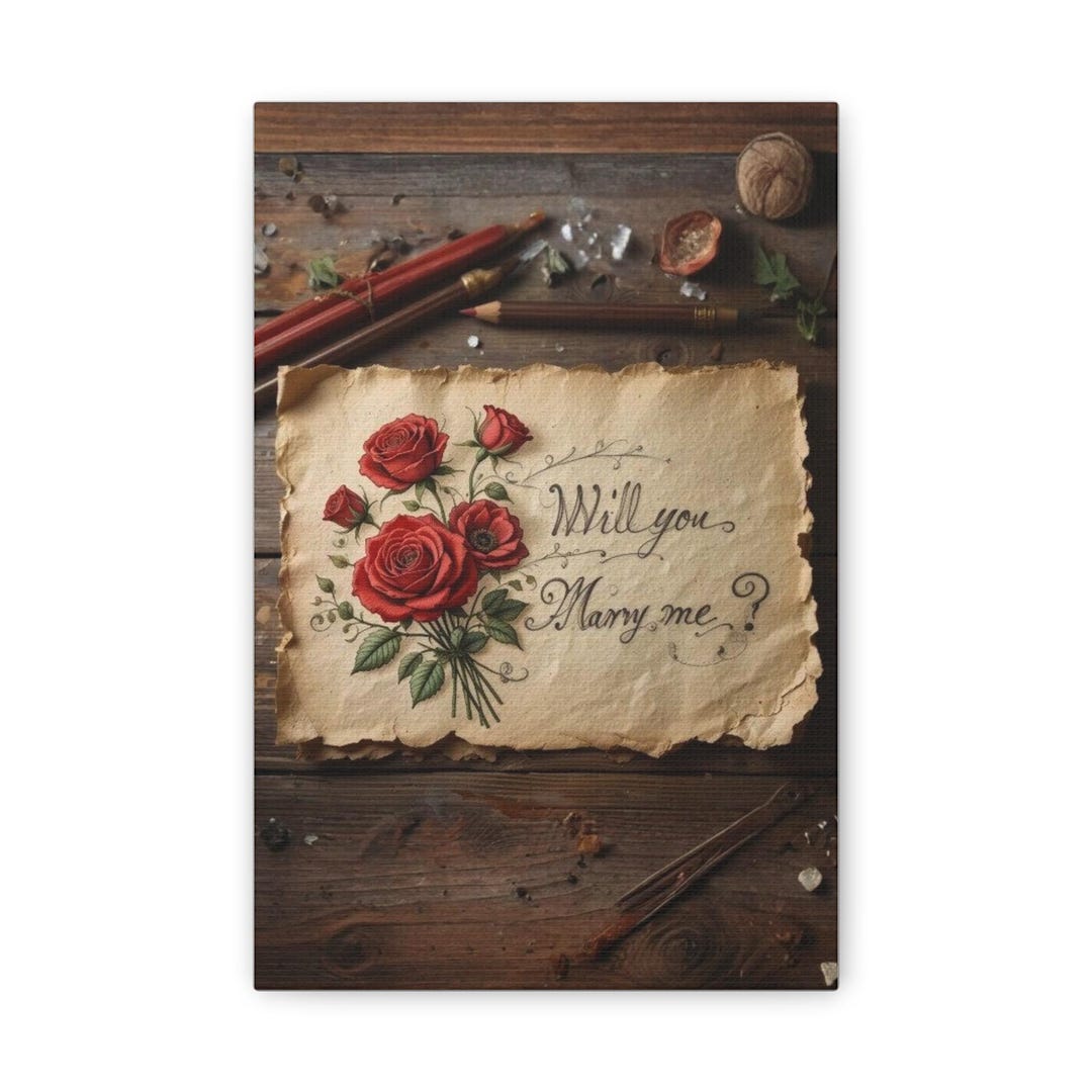 Will You Marry Me? Roses Classic Canvas | Romantic Proposal Wall Art - Etsy