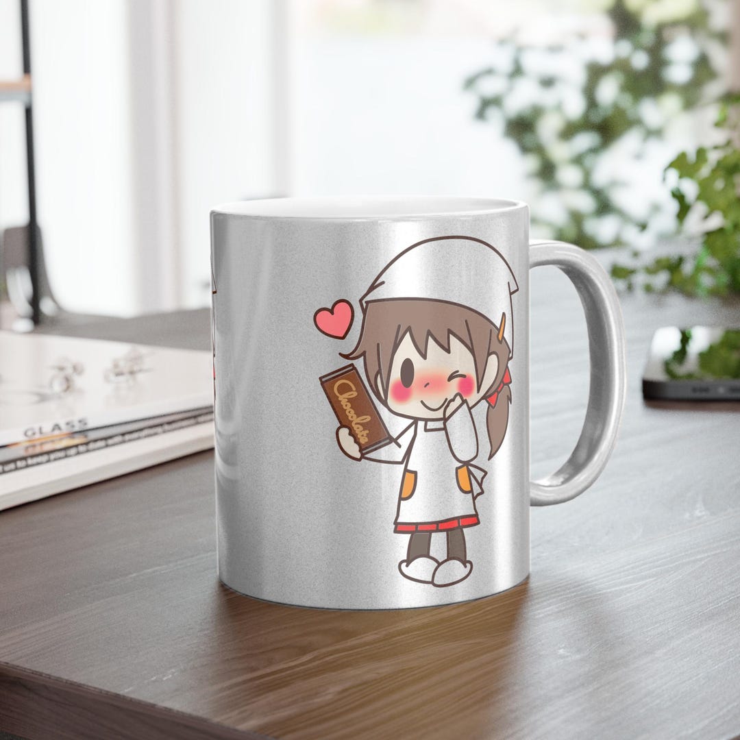 Cute Nurse Girl Holding Chocolate Metallic Mug | Silver Gold - Etsy