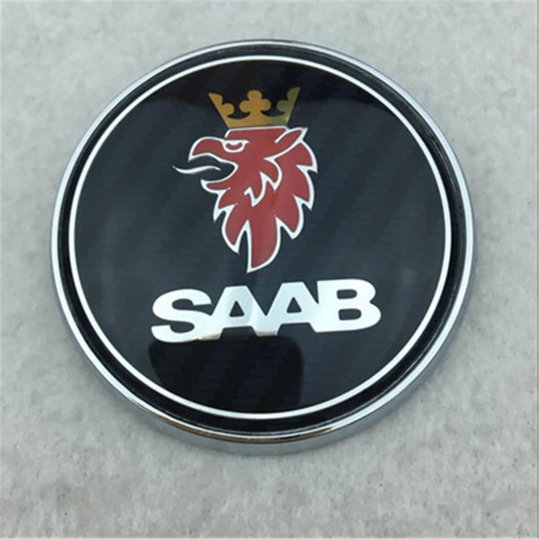 Saab 93 9-3 Saloon Gloss Black Badge Set Front Bonnet Hood & Rear Boot ...