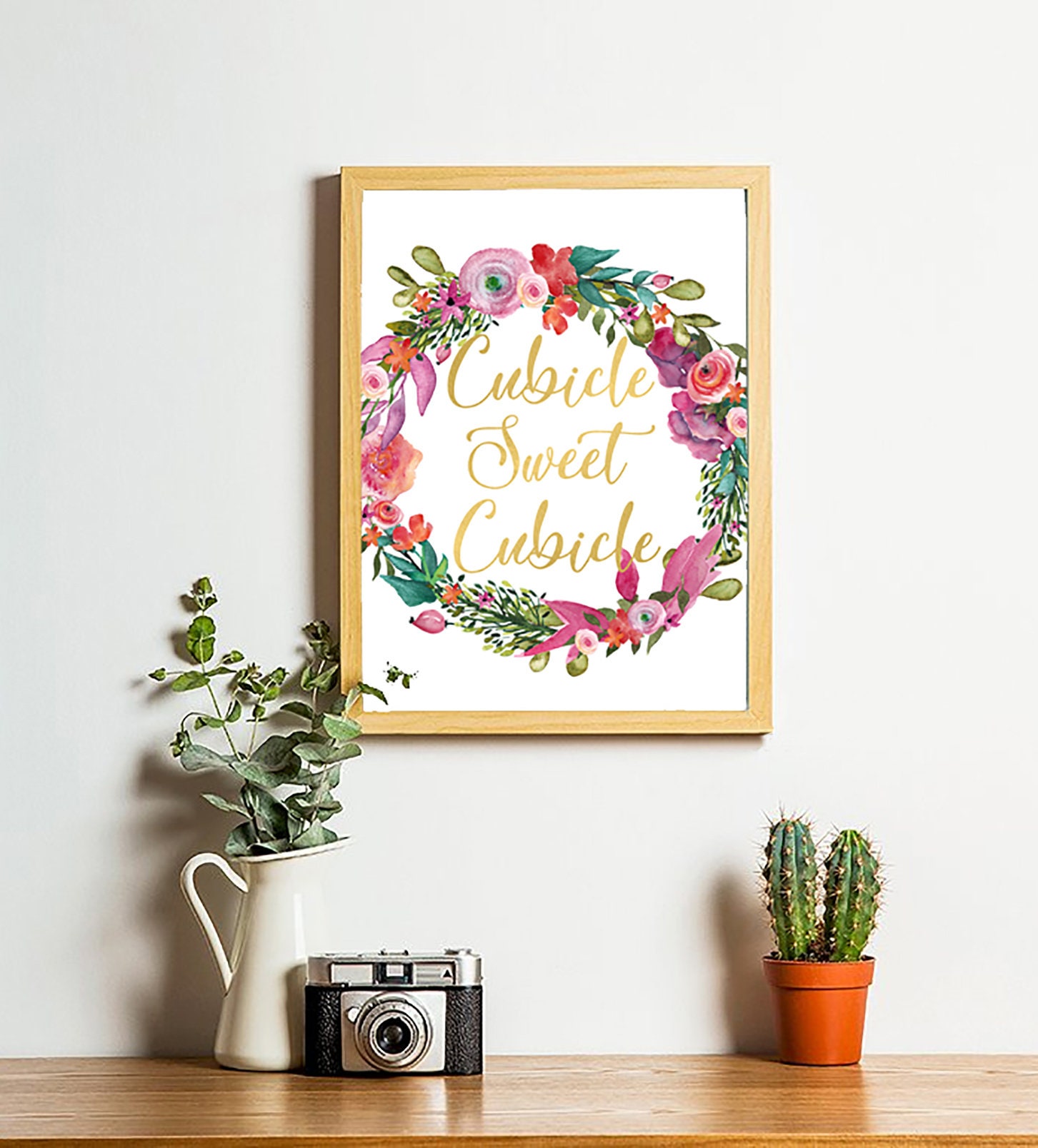 Cubicle Sweet Cubicle Office Print Purple Watercolor - Etsy