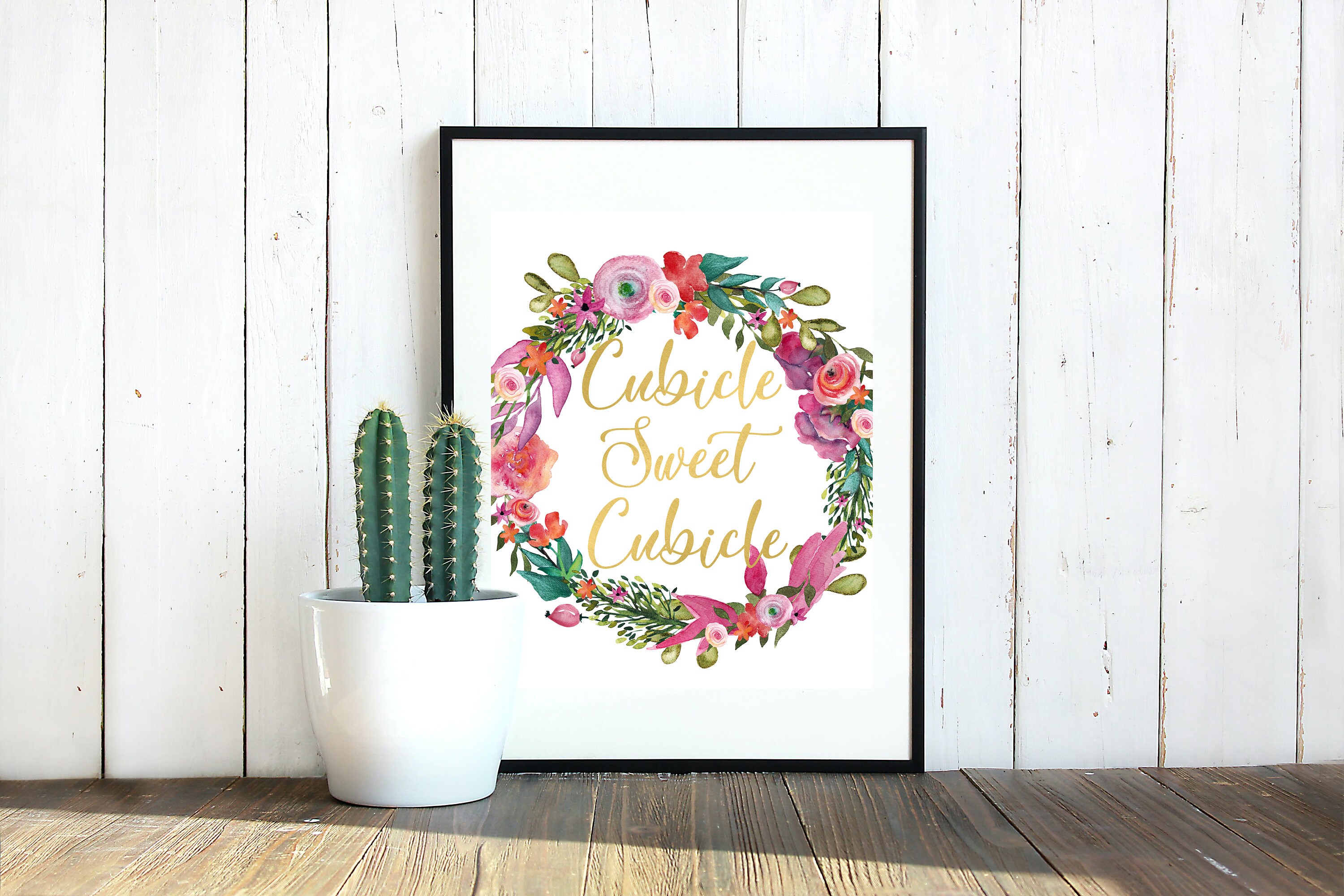 Cubicle Sweet Cubicle Office Print Purple Watercolor - Etsy