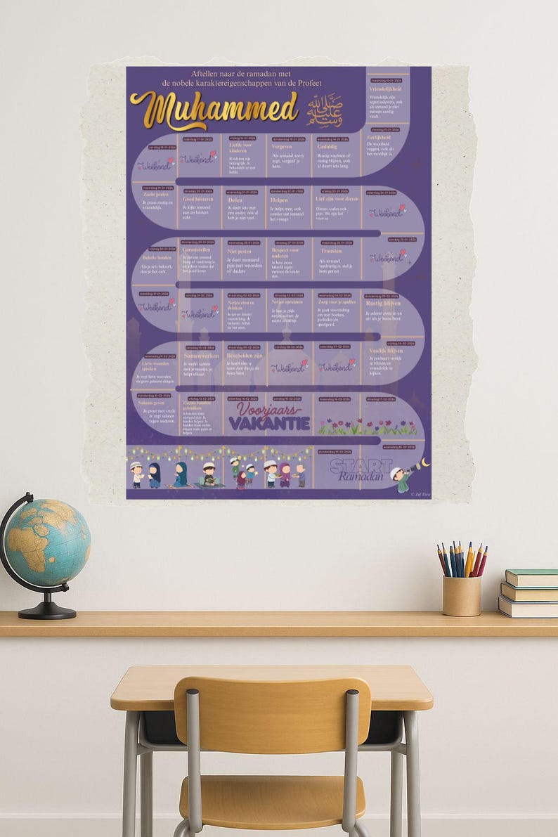 Ramadan Countdown Poster | Noble Character Traits of the Prophet ...