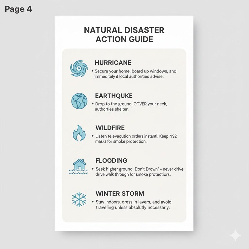 Emergency Preparedness Bundle, School & Home Safety Checklist,natural ...
