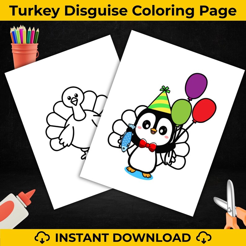 Disguise Turkey Penguin Template Disguise, Craft for Kids, School ...