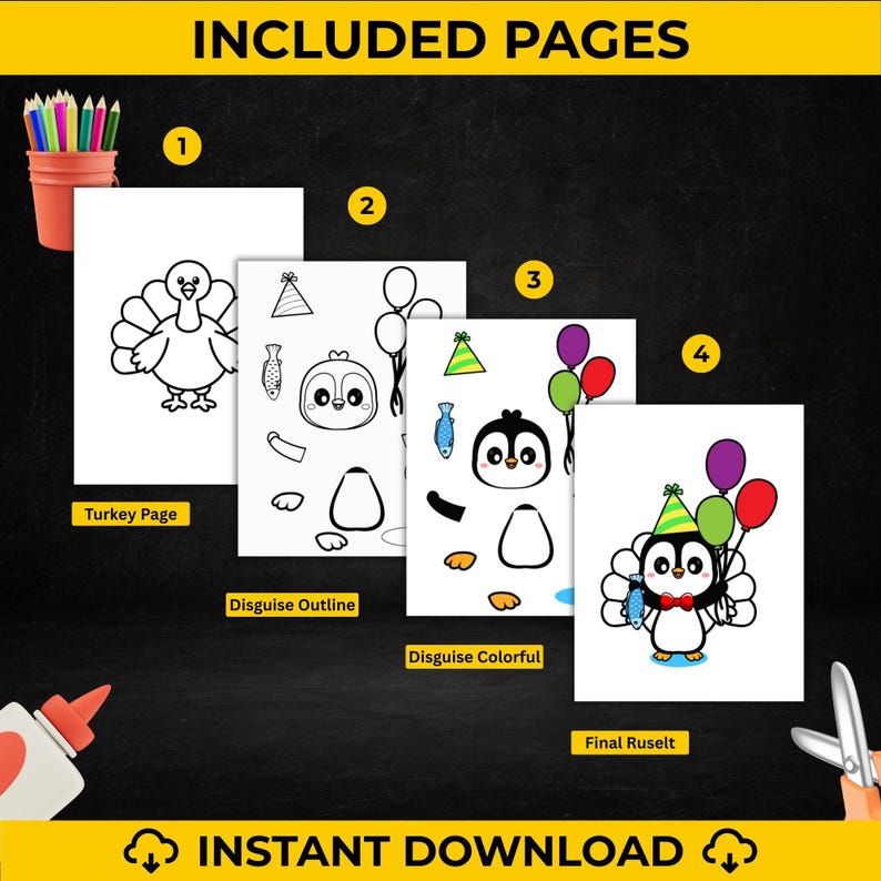 Disguise Turkey Penguin Template Disguise, Craft for Kids, School ...