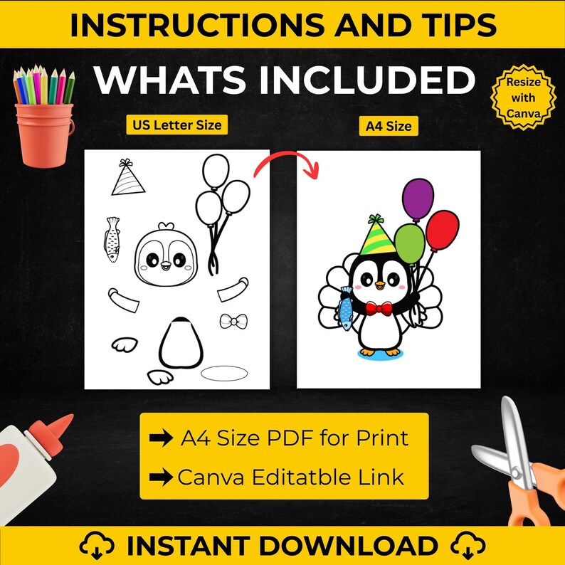 Disguise Turkey Penguin Template Disguise, Craft for Kids, School ...