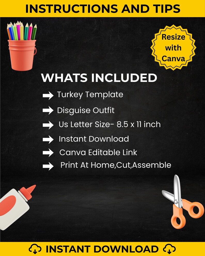 Disguise a Turkey -penguin Blank Template Disguise, Thanksgiving Craft ...