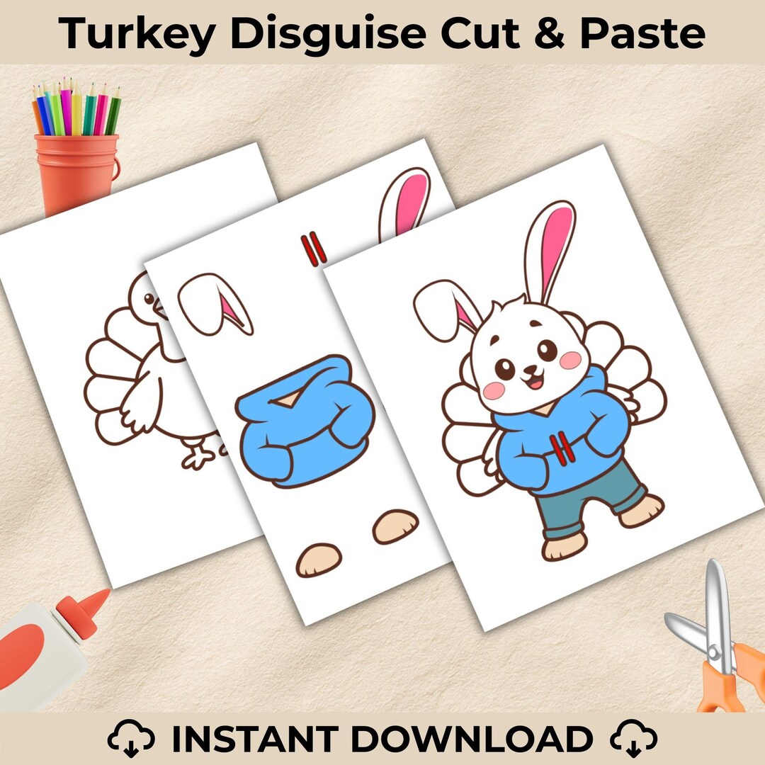 Disguise a Turkey - Bunny Disguise, Thanksgiving Craft, School Craft ...