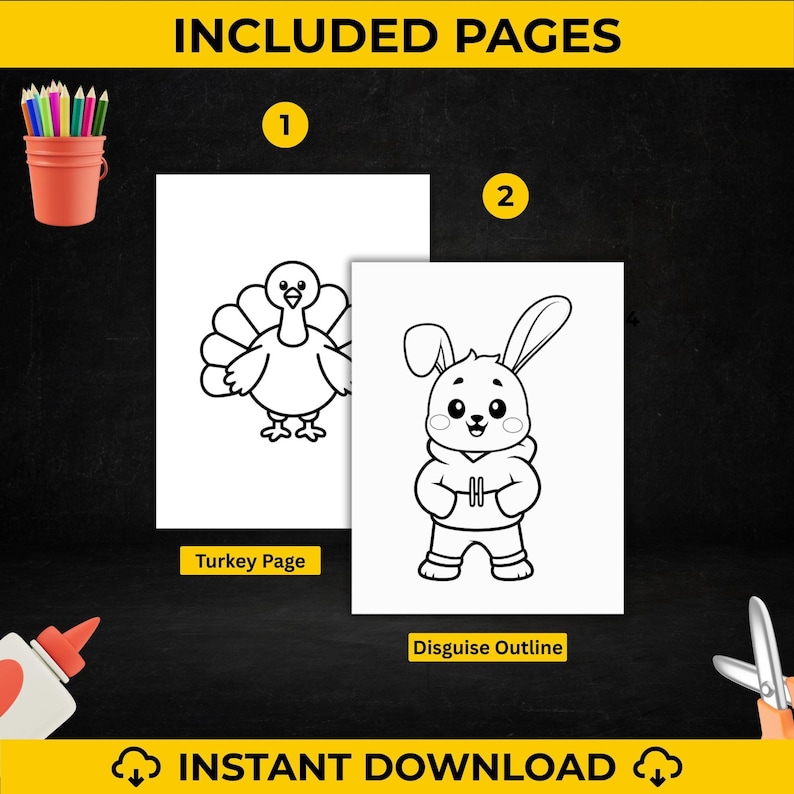 Bunny Turkey Disguise Template – Thanksgiving School Craft (PDF) - Etsy UK