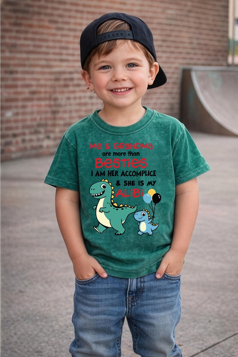 Grandma Dinosaur Besties SVG | Funny Grandchild Shirt Design (digital ...