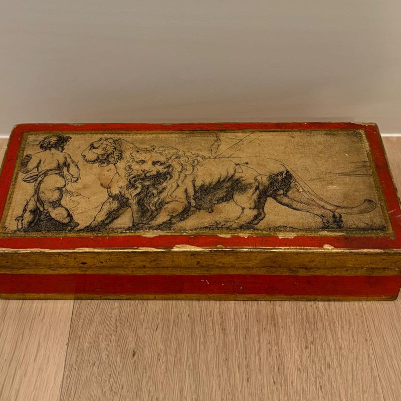 Italian Florentine Red Box - Etsy