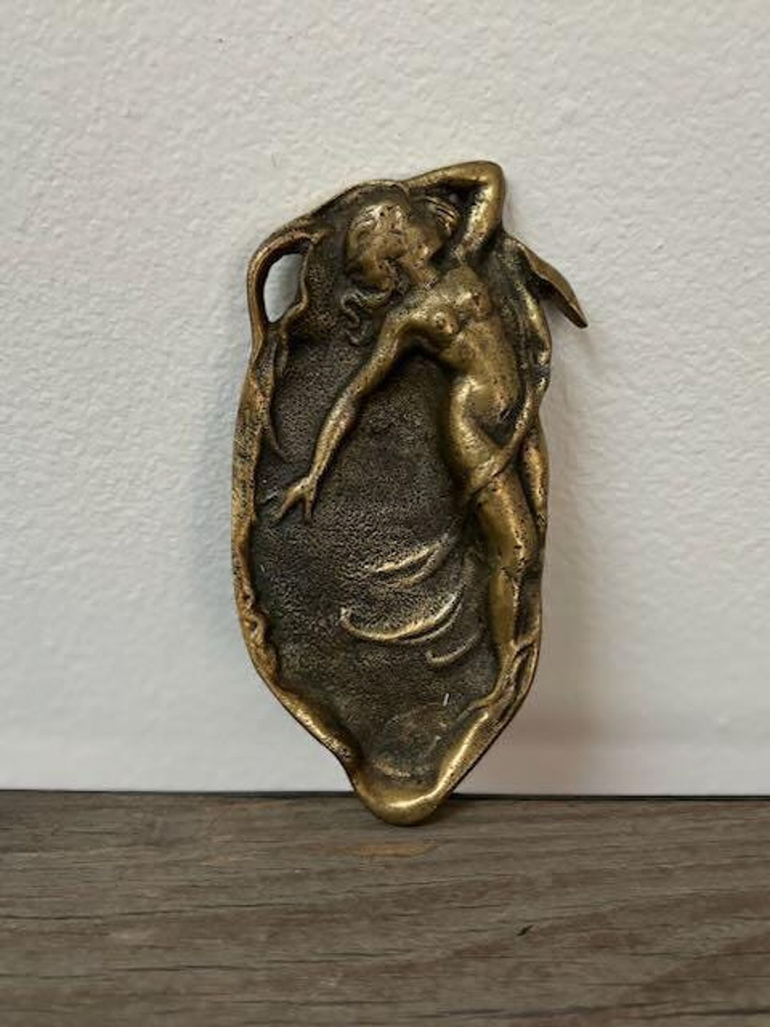 Vintage Art Deco Cast Iron and Brass Small Tray or Catch All Dish, Nude Female - Etsy