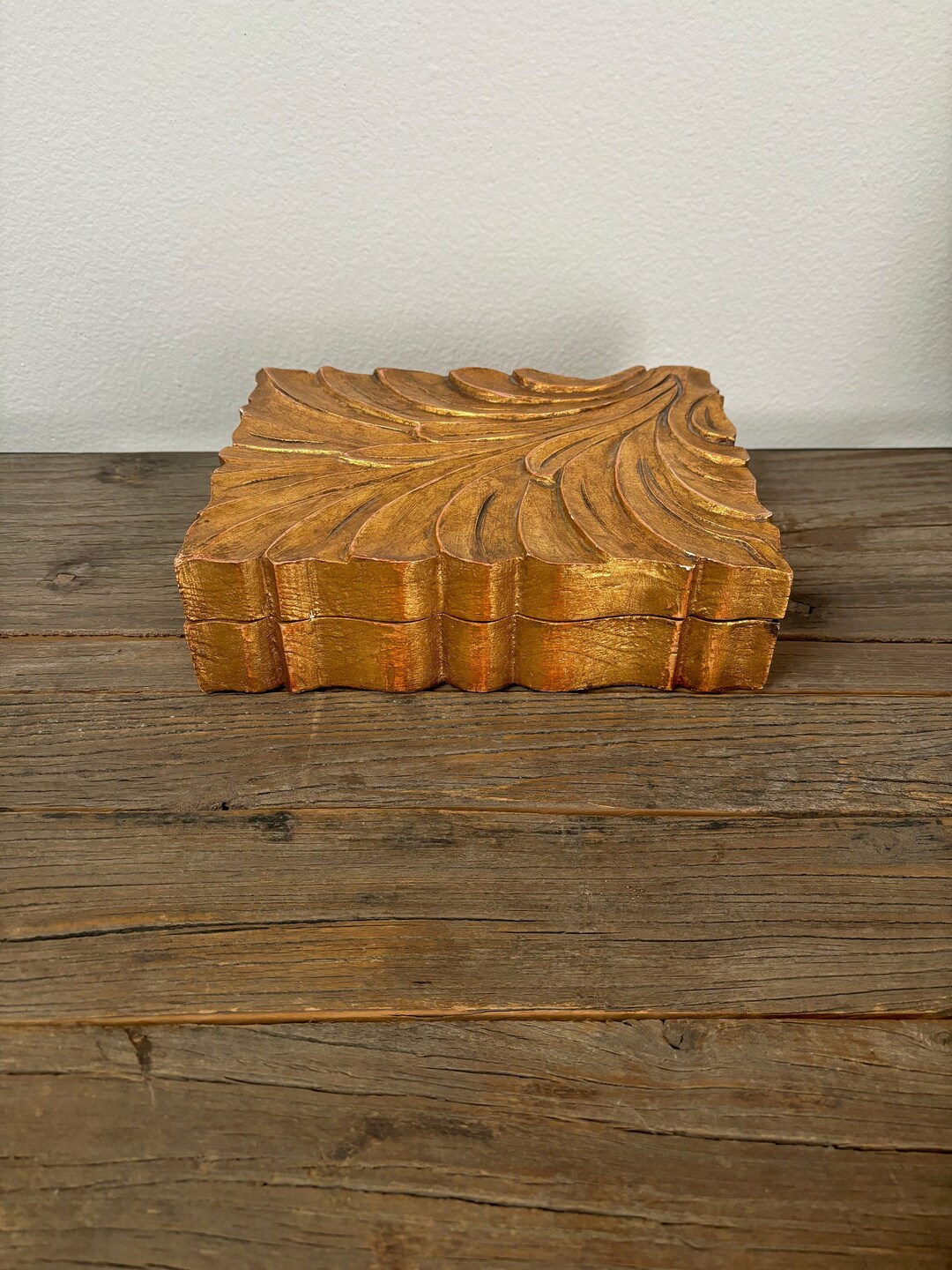 Vintage Gold Italian Florentine Decorative Box, Hinged - Etsy