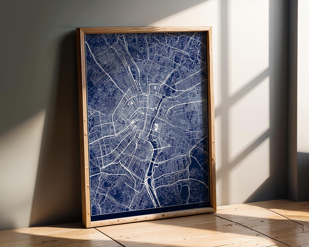 Circular City Blueprint Map Print – Radial Urban Street Design Art - Etsy
