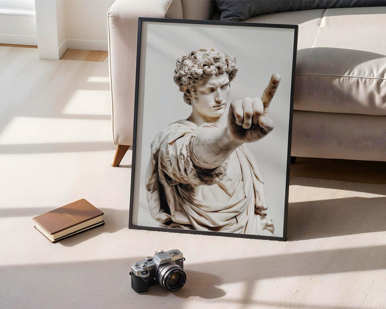 Roman Emperor Bust Statue: Neo-classical Sculpture Art of a Man ...