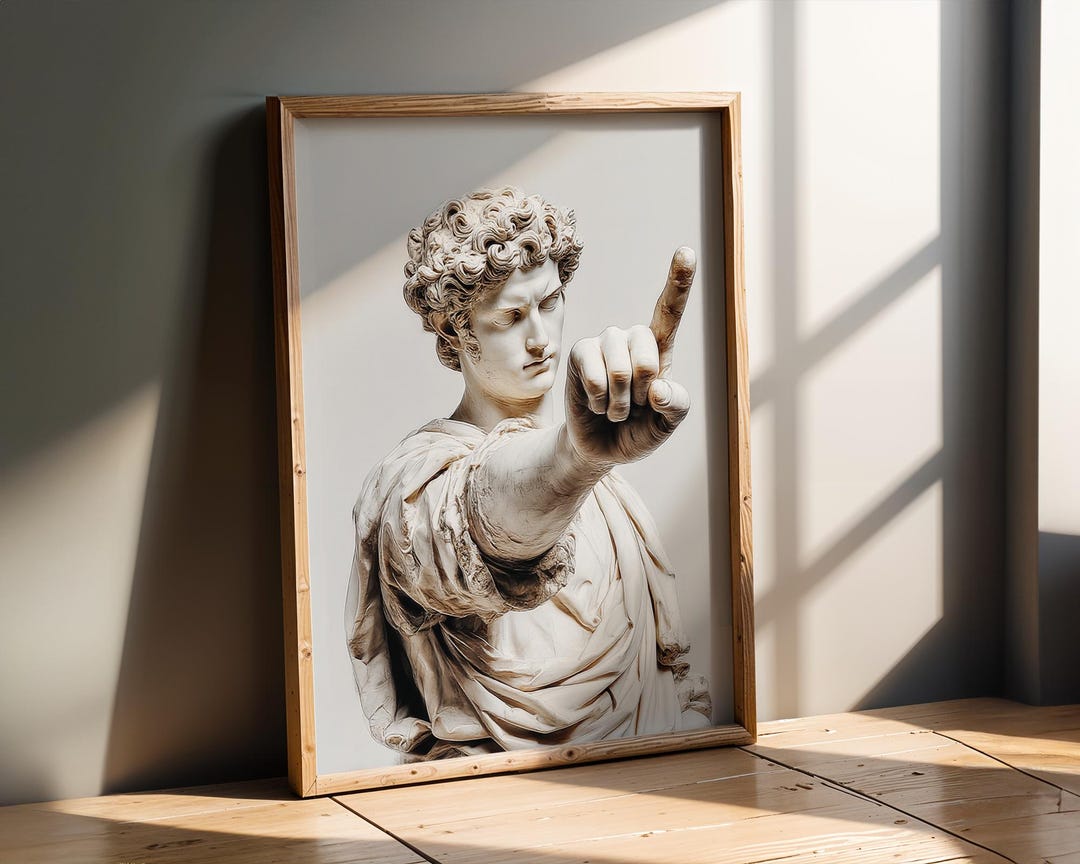 Roman Emperor Bust Statue: Neo-classical Sculpture Art of a Man ...