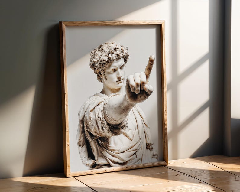Roman Emperor Bust Statue: Neo-classical Sculpture Art of a Man ...