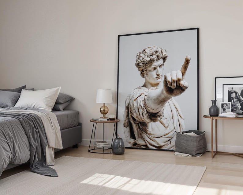 Roman Emperor Bust Statue: Neo-classical Sculpture Art of a Man ...