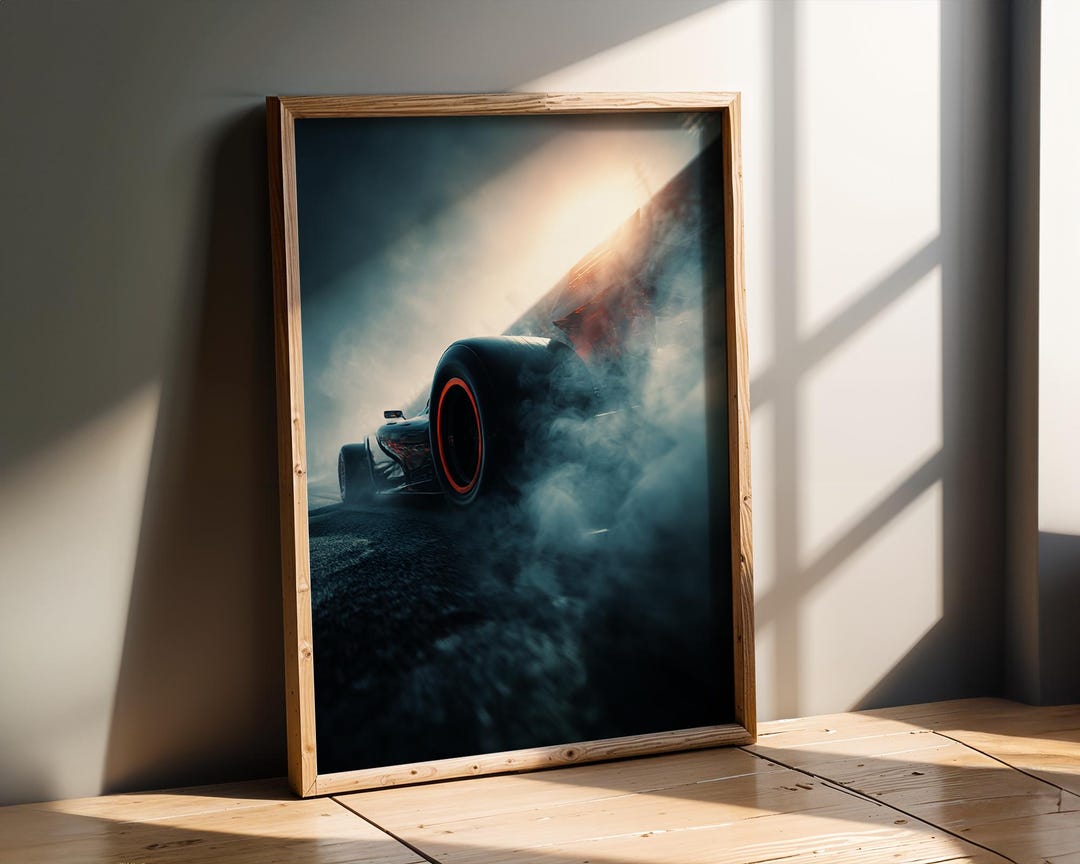 Race Track | Race Car Burnout Poster • Motorsport Garage Wall Art - Etsy