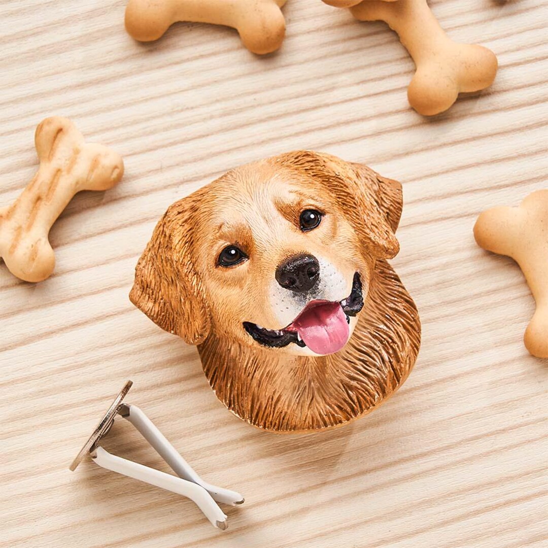 Custom 3D Plaster Pet Portrait Fridge Magnet – Personalized Photo ...