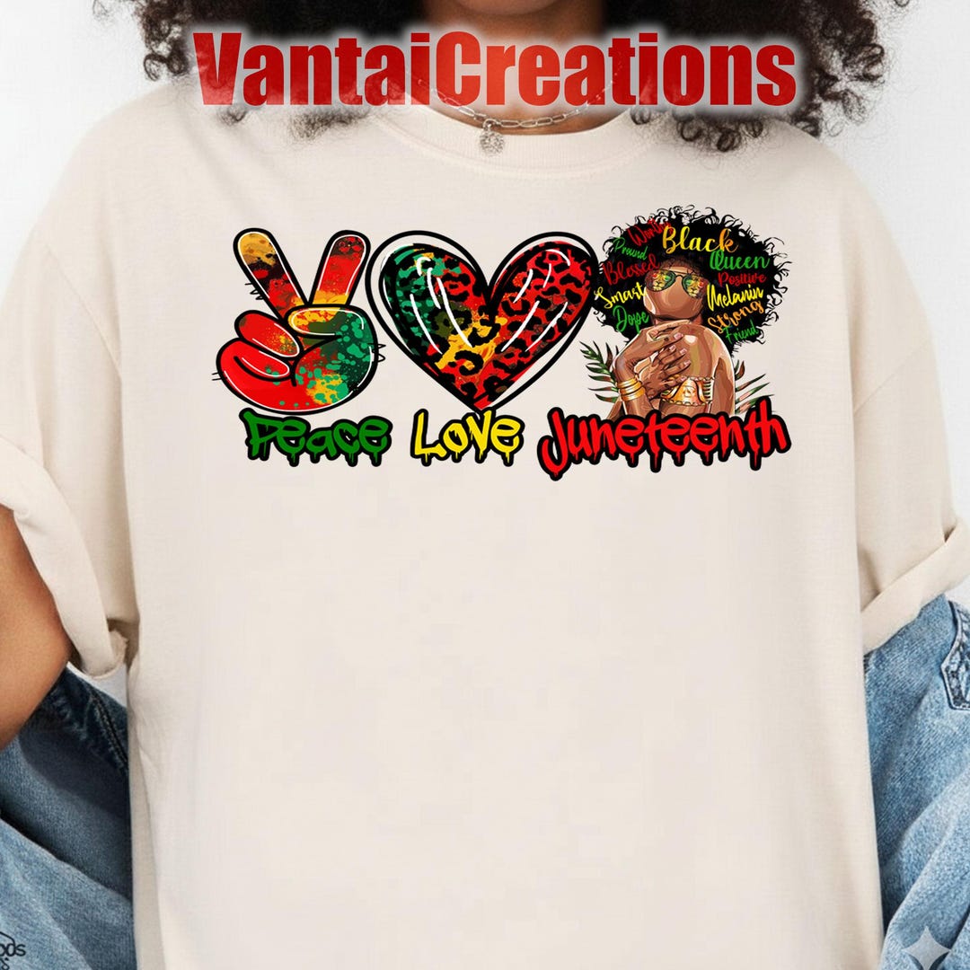 Peace Love Juneteenth Png, Juneteenth Png, Juneteenth 1865 Png, Black ...