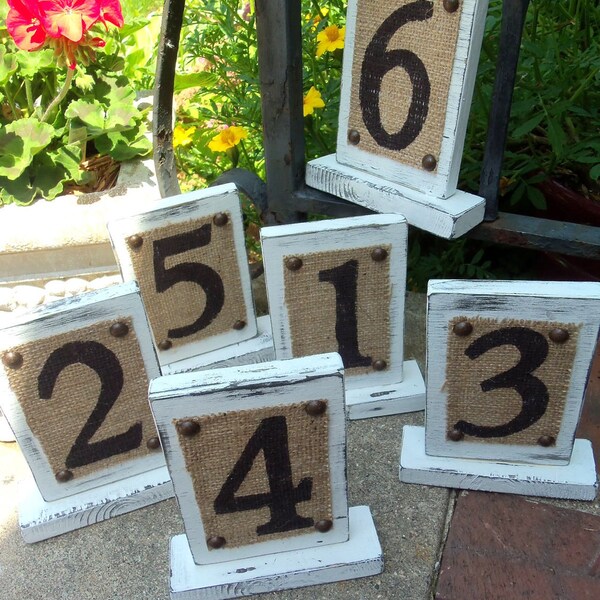 Rustic Table Numbers - Etsy