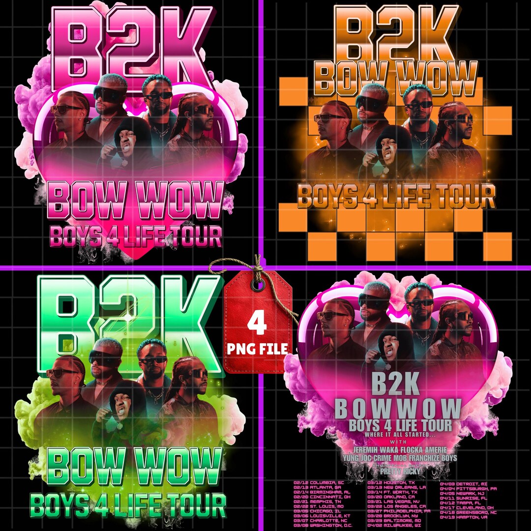 B2K Bow Wow Boys4life Tour PNG Bundle (digital Download, 5 Files) - Etsy