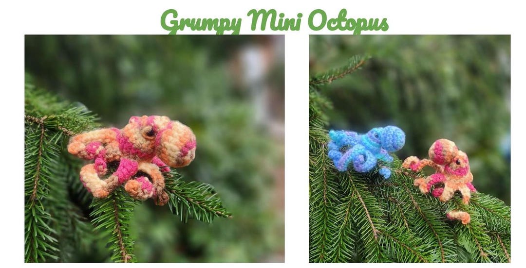 Grumpy Mini Octopus - Etsy