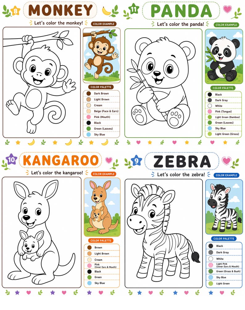 Coloring Book for Kids Ages 3-5 | 30 Easy Coloring Pages | Preschool ...