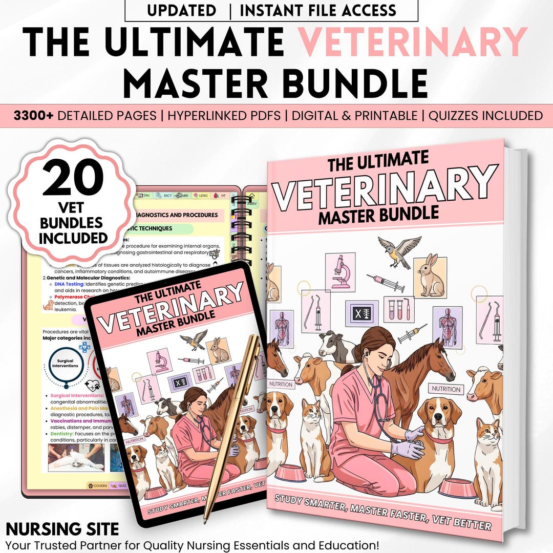Veterinary Mega Bundle Study Guide | Vet Student Learning Resources ...