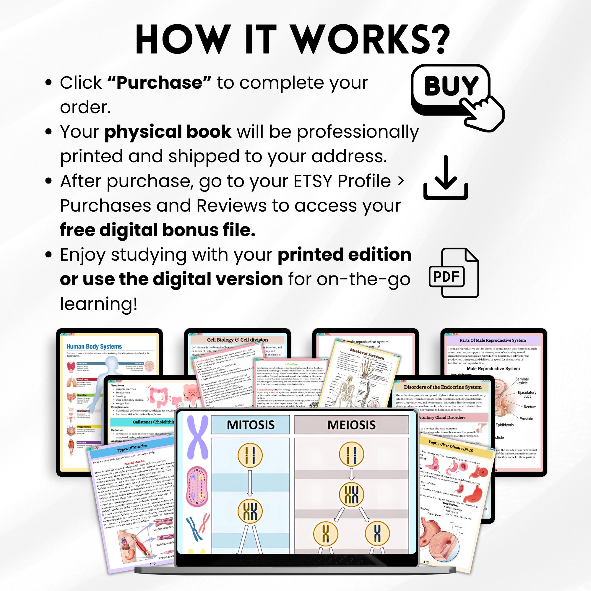 Anatomy and Physiology Bundle Vol. 1 2, Human Body Study Guide ...