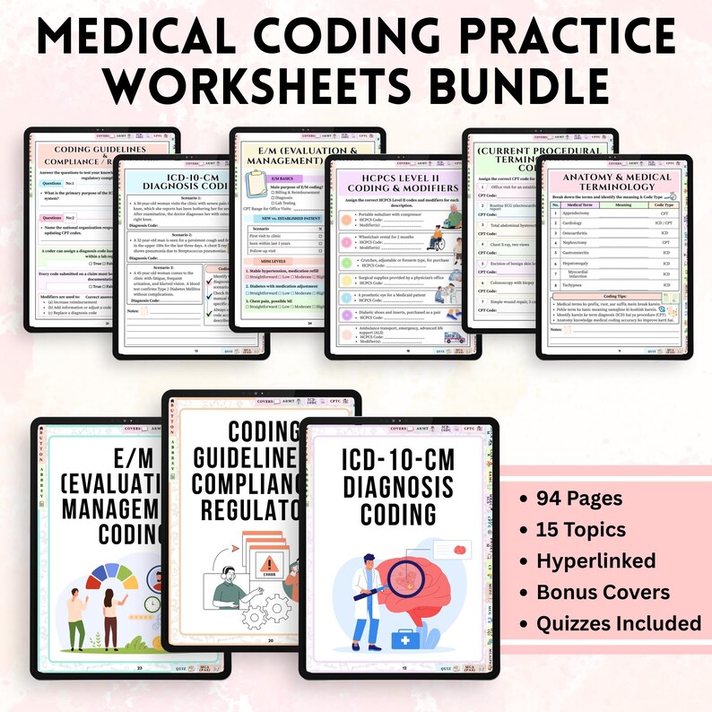 All-in-one Medical Coding Bundle | 400+ Pages Study Guide PDF | Coding ...