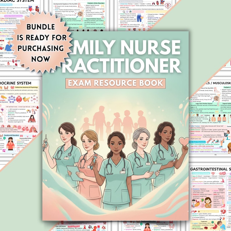 FNP Study Guide Physical Book | Family Nurse Practitioner Exam Prep ...