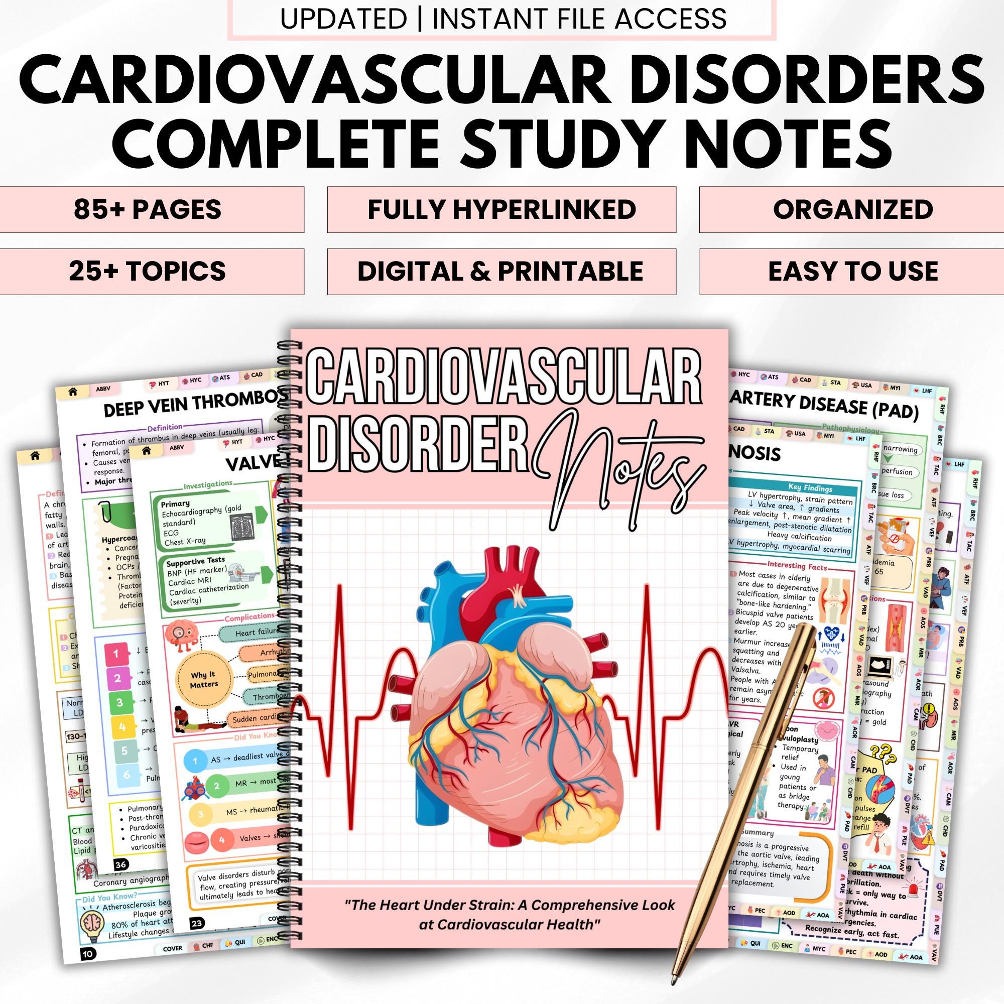 Cardiovascular Study Guide PDF | Cardiac Nursing Notes | Heart Disease ...