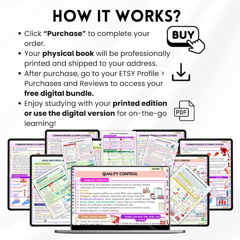 Phlebotomy Exam Prep Book | Physical Blood Draw Study Guide | Nursing ...