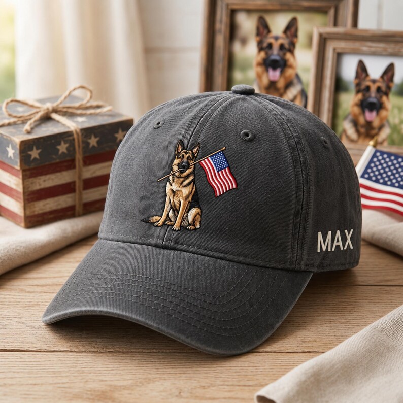 Custom Name German Shepherd Hat Personalized Dog Dad Embroidered German ...