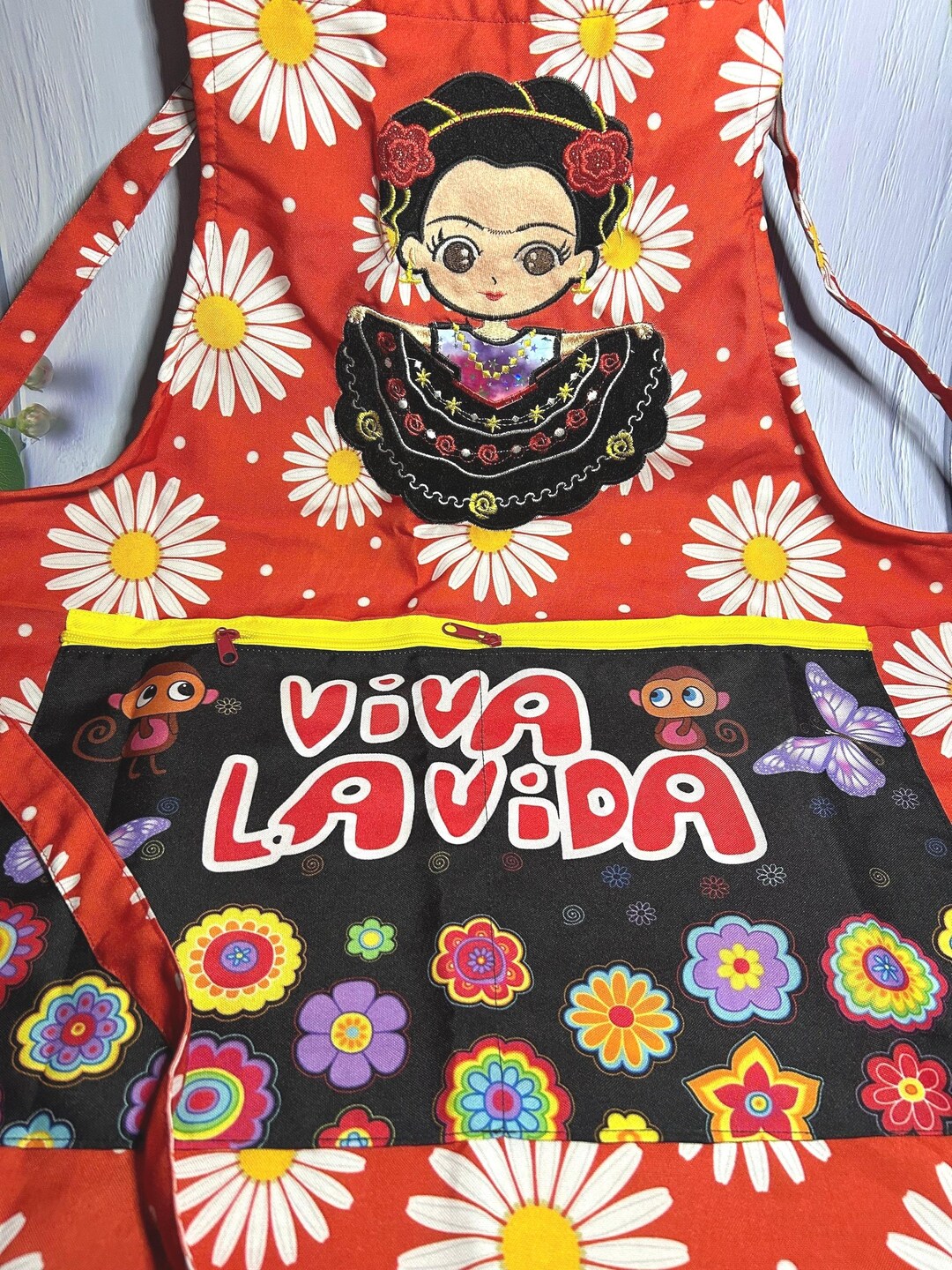 Frida Kahlo Apron: Artisan Crafted Double Layer Cooking Apron - Etsy