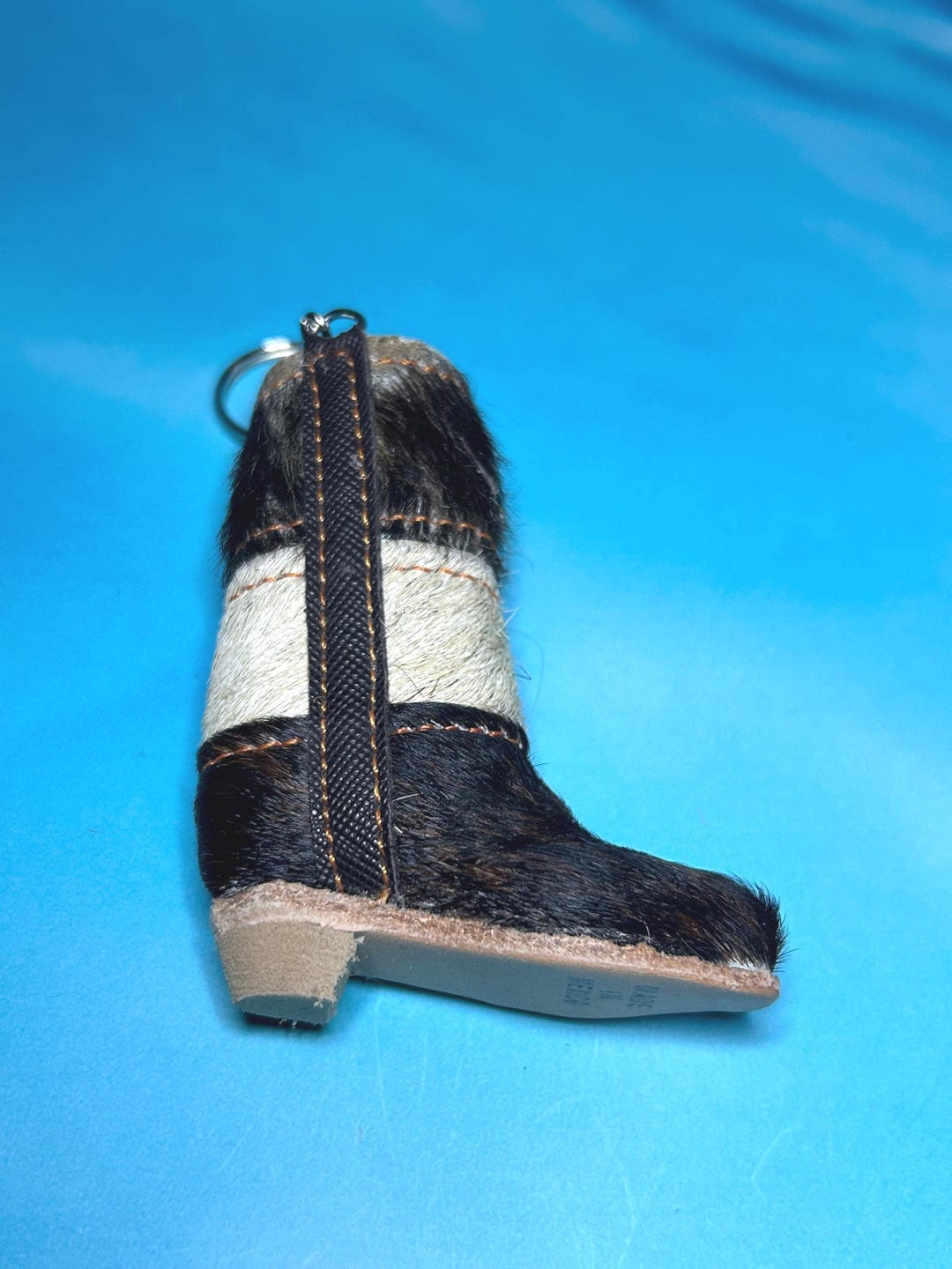 Handmade Leather Miniature Cowboy Boot Keychain: Mexican Artisan Charm ...