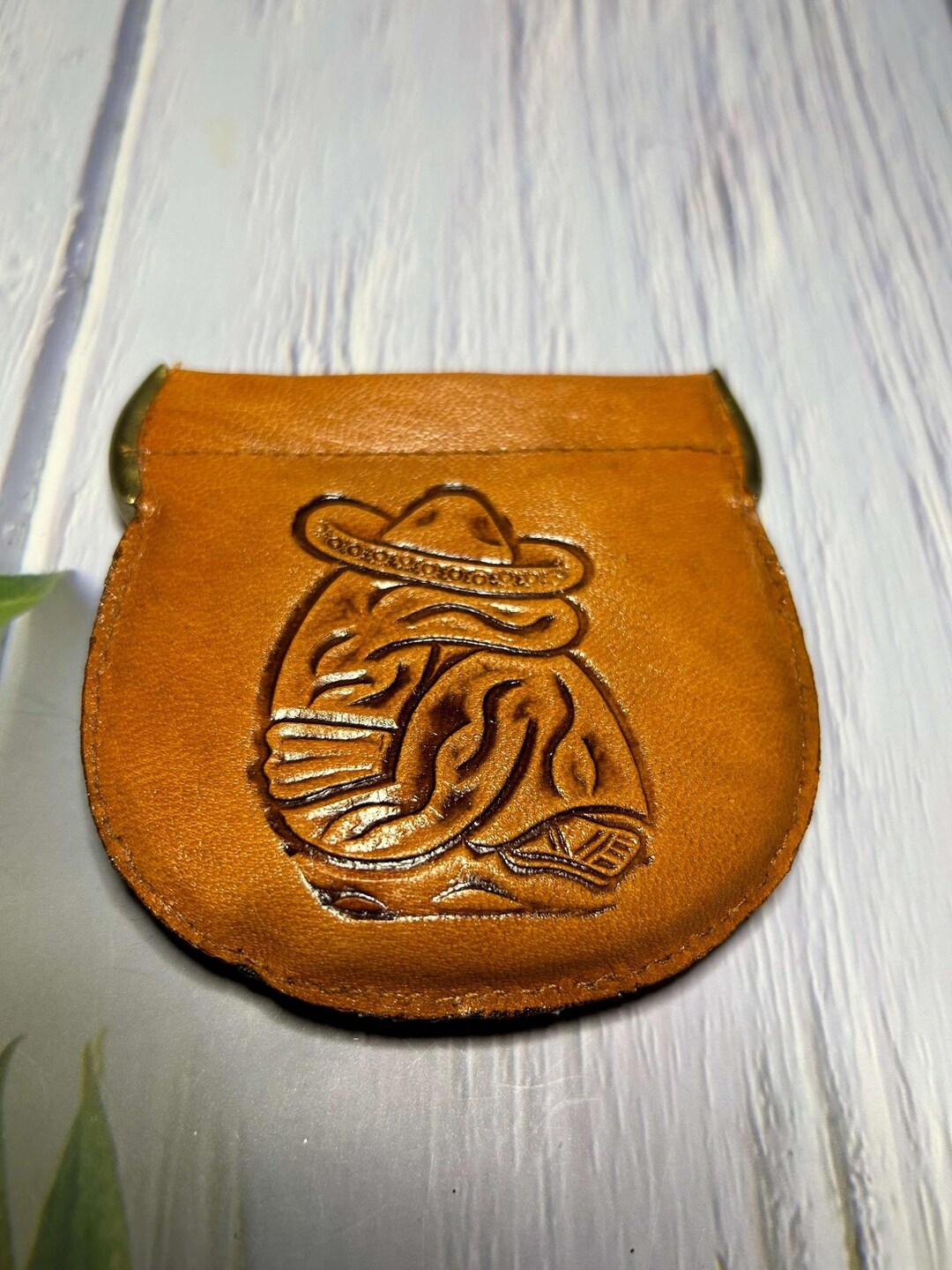 Engraved Mexican Leather Coin Pouch: Artisan Small Change Purse - Etsy