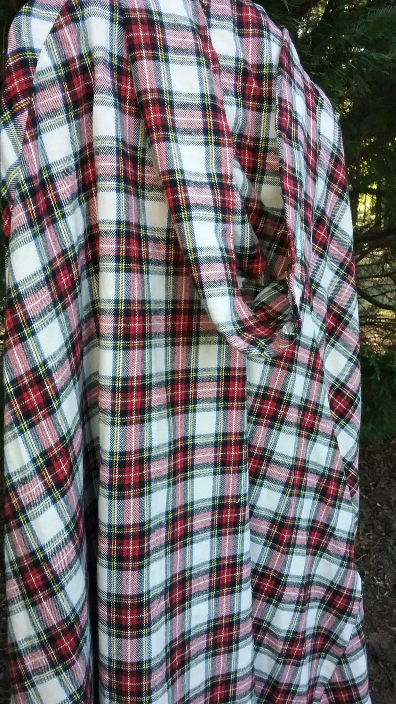 SCOTTISH Hood Cape Full Length TARTAN Stuart W/tie Collar, Wedding ...
