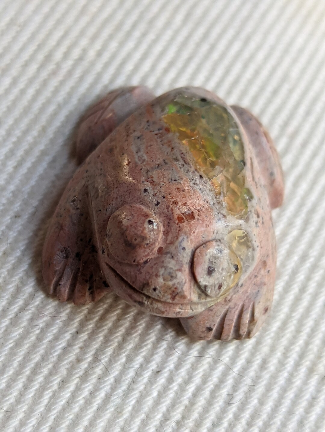 FIRE OPAL Stone FROG Genuine Stone Carved Vintage, Carving, Authentic ...