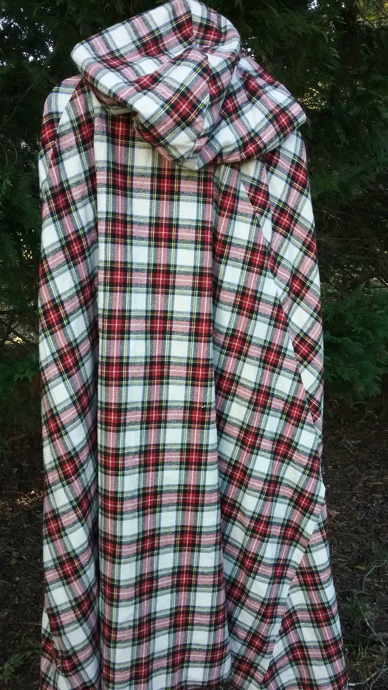 SCOTTISH Hood Cape Full Length TARTAN Stuart W/tie Collar - Etsy