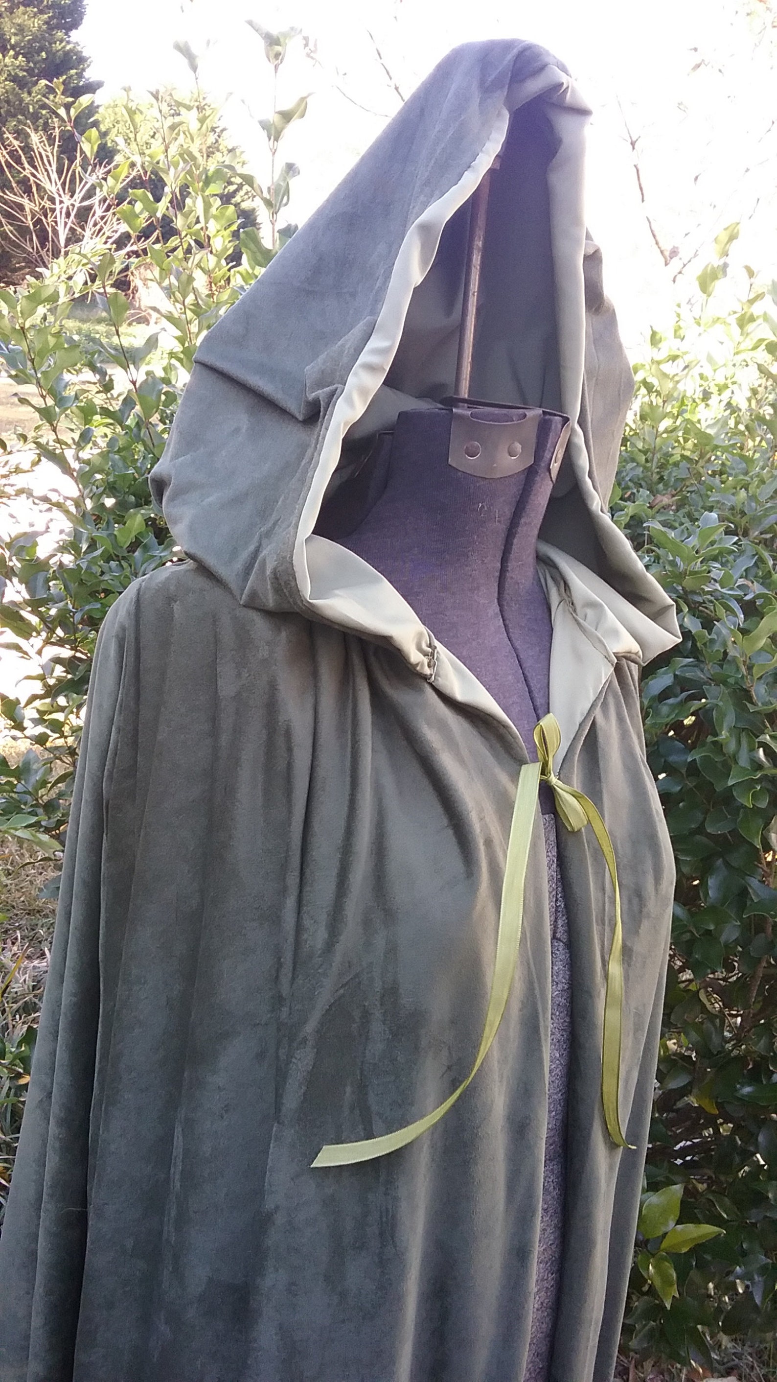 ELVEN Cloak Elf Hooded CAPE Ultra-suede Olive Green LARP | Etsy