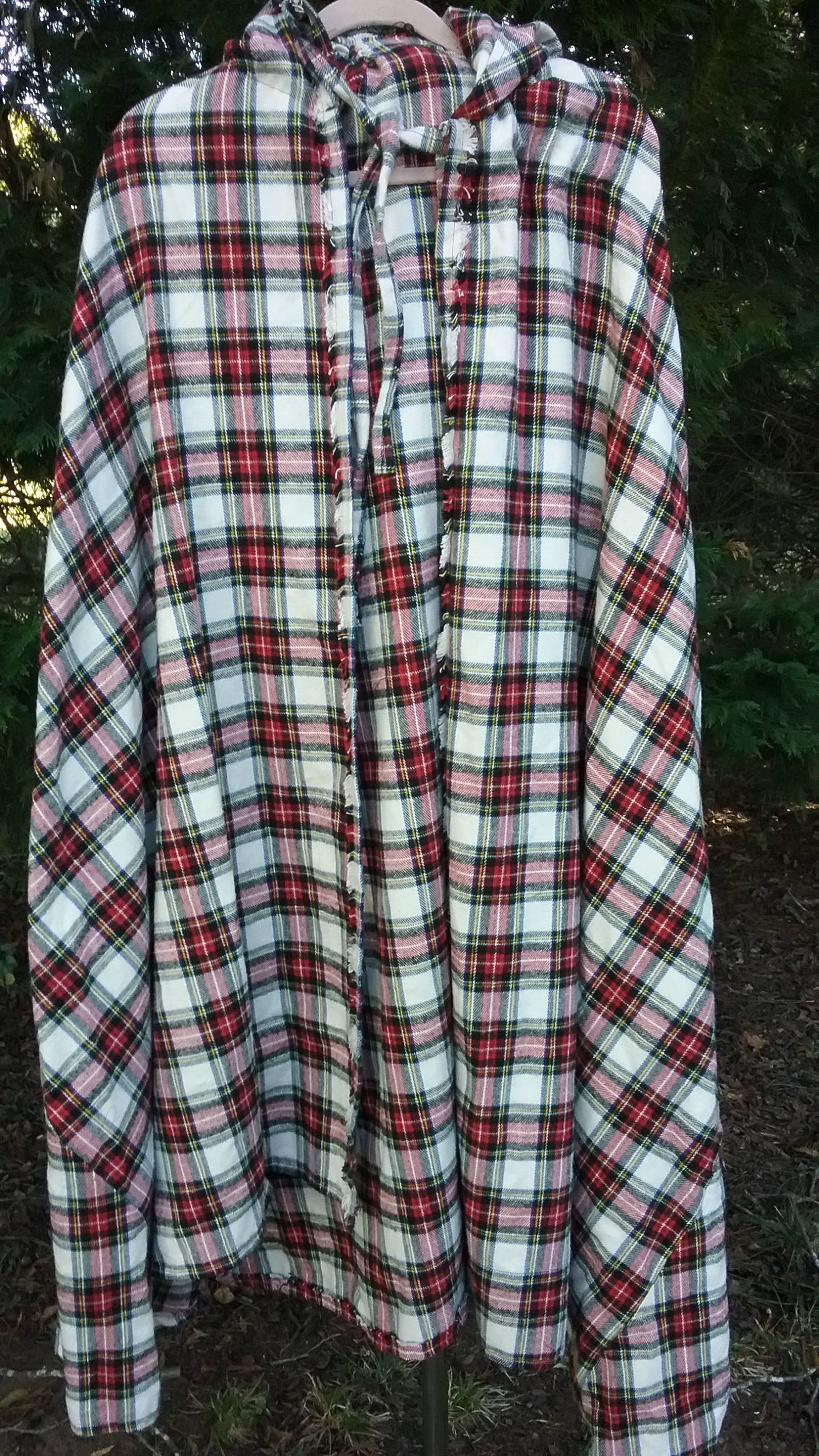 SCOTTISH Hood Cape Full Length TARTAN Stuart W/tie Collar, Wedding ...