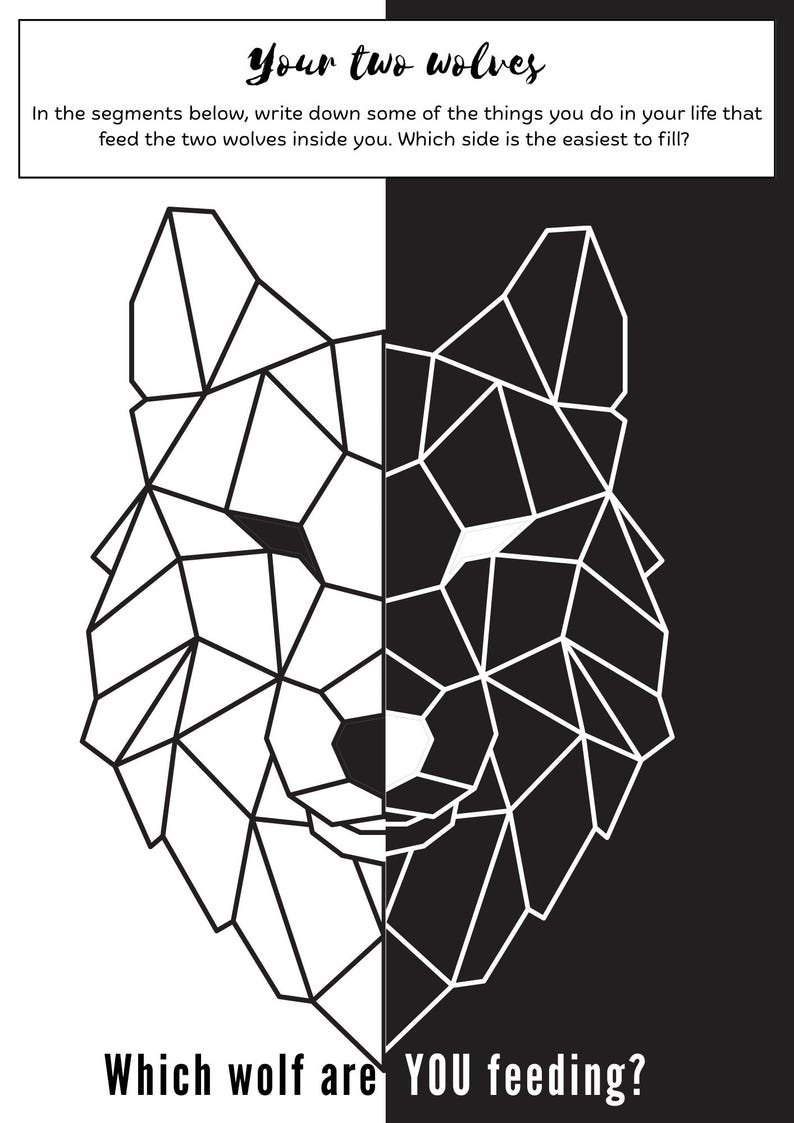 The Tale of Two Wolves - Worksheet, Two Posters and Reflection Activity ...