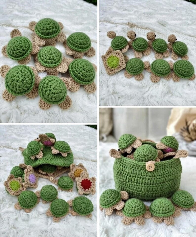 Beginner Amigurumi Turtle Pouch Pattern PDF No Sew Crochet Digital ...
