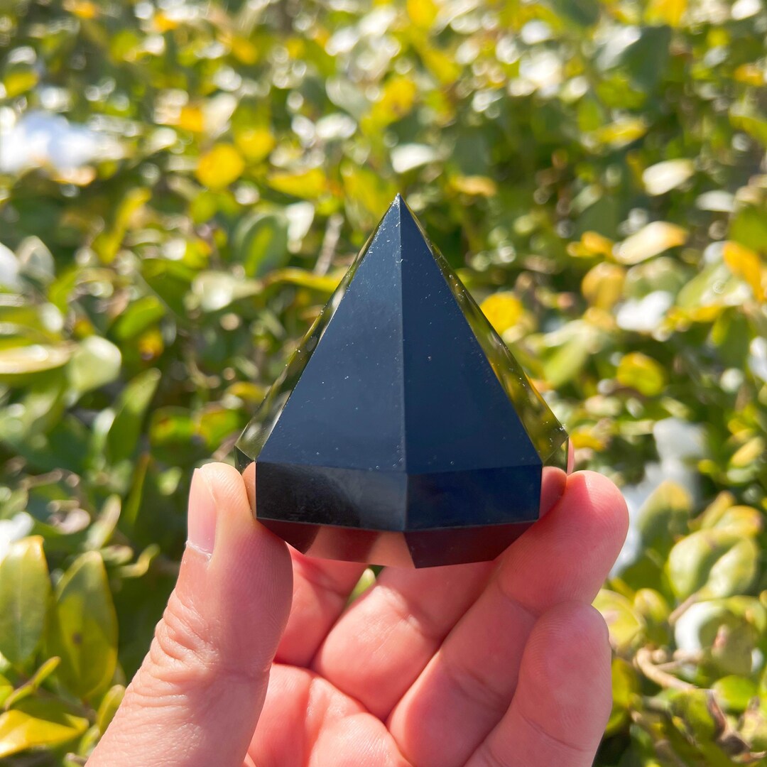 Obsidian Diamond Carvings- Chakra Extractors|8-sided Obelisk|energy ...